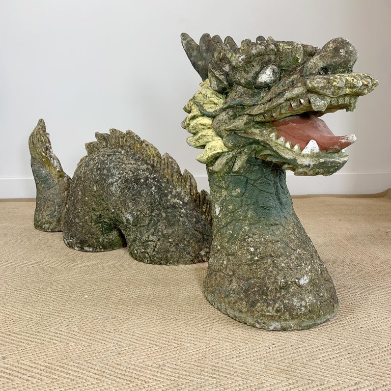 1950s Welsh Dragon Statue from a Pembrokeshire Manor House at 1stDibs