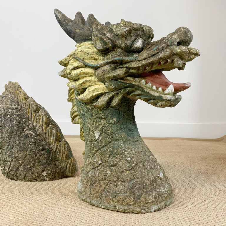 1950s Welsh Dragon Statue from a Pembrokeshire Manor House at 1stDibs