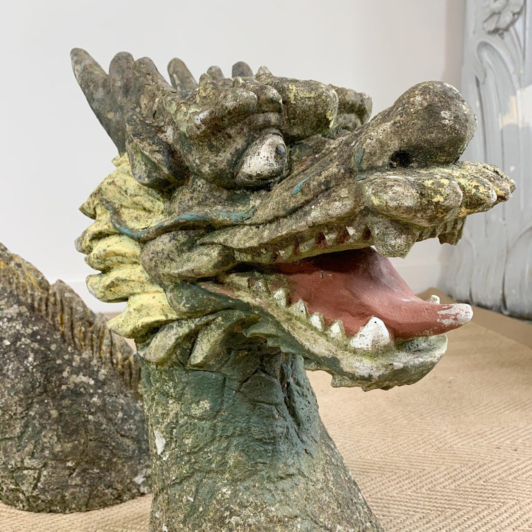 1950s Welsh Dragon Statue from a Pembrokeshire Manor House at 1stDibs