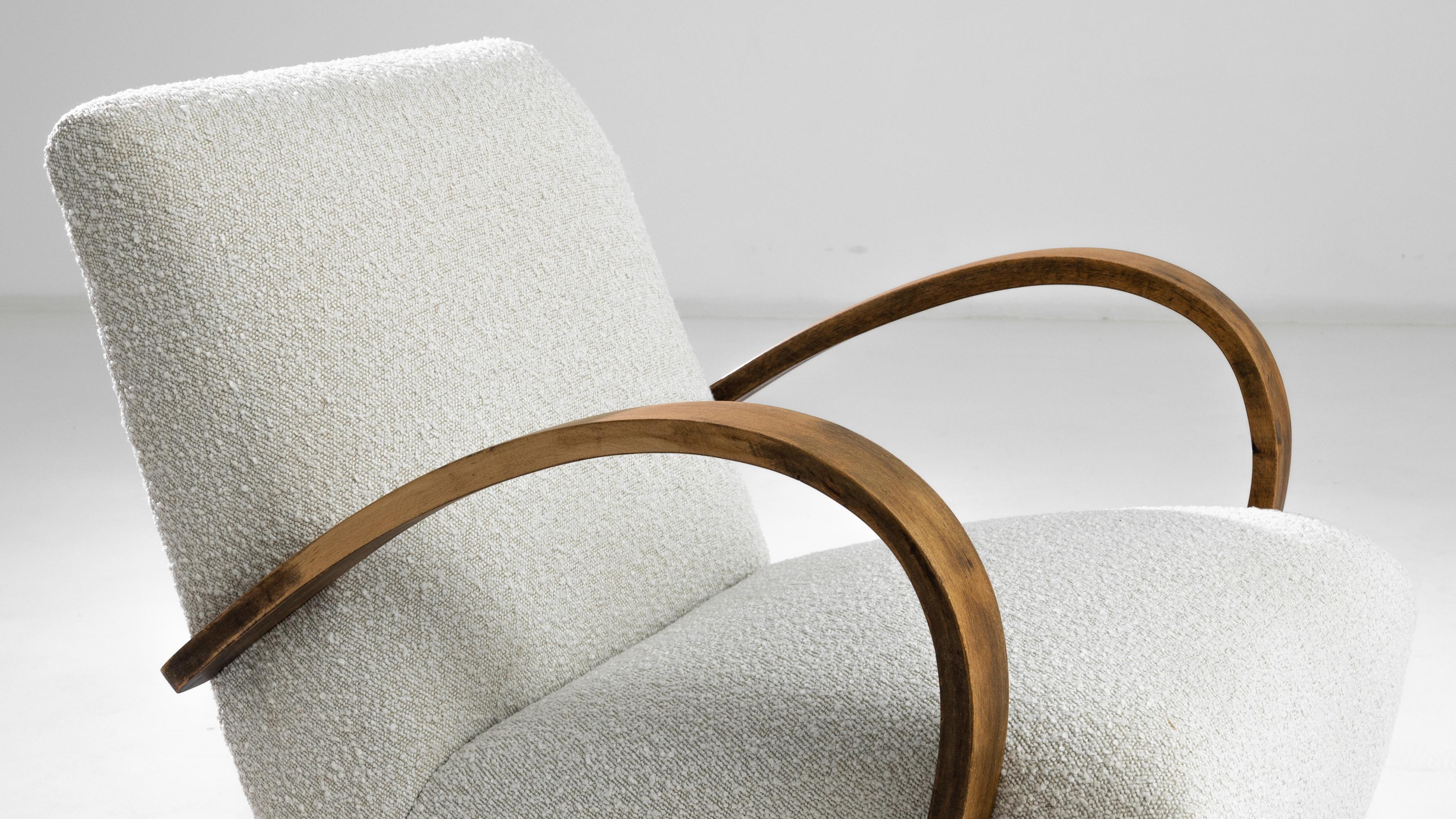 1950s Wooden Armchair by J. Halabala at 1stDibs