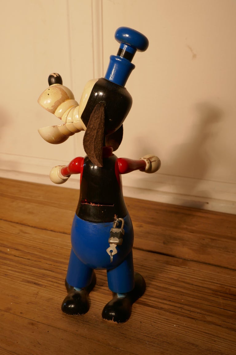 1950s Wooden Disney Goofy Mouse Money Box at 1stDibs