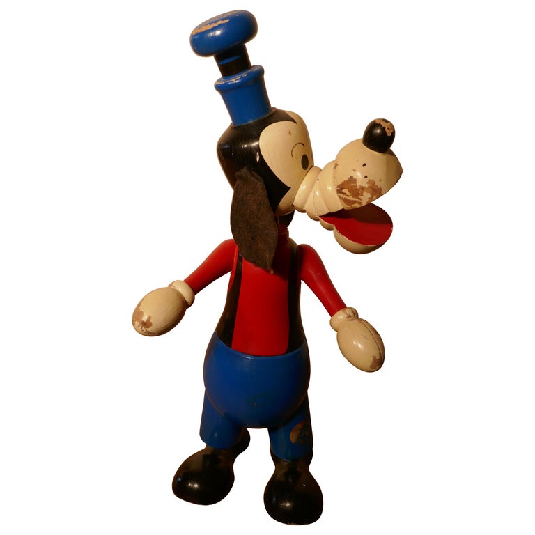 1950s Wooden Disney Goofy Mouse Money Box at 1stDibs