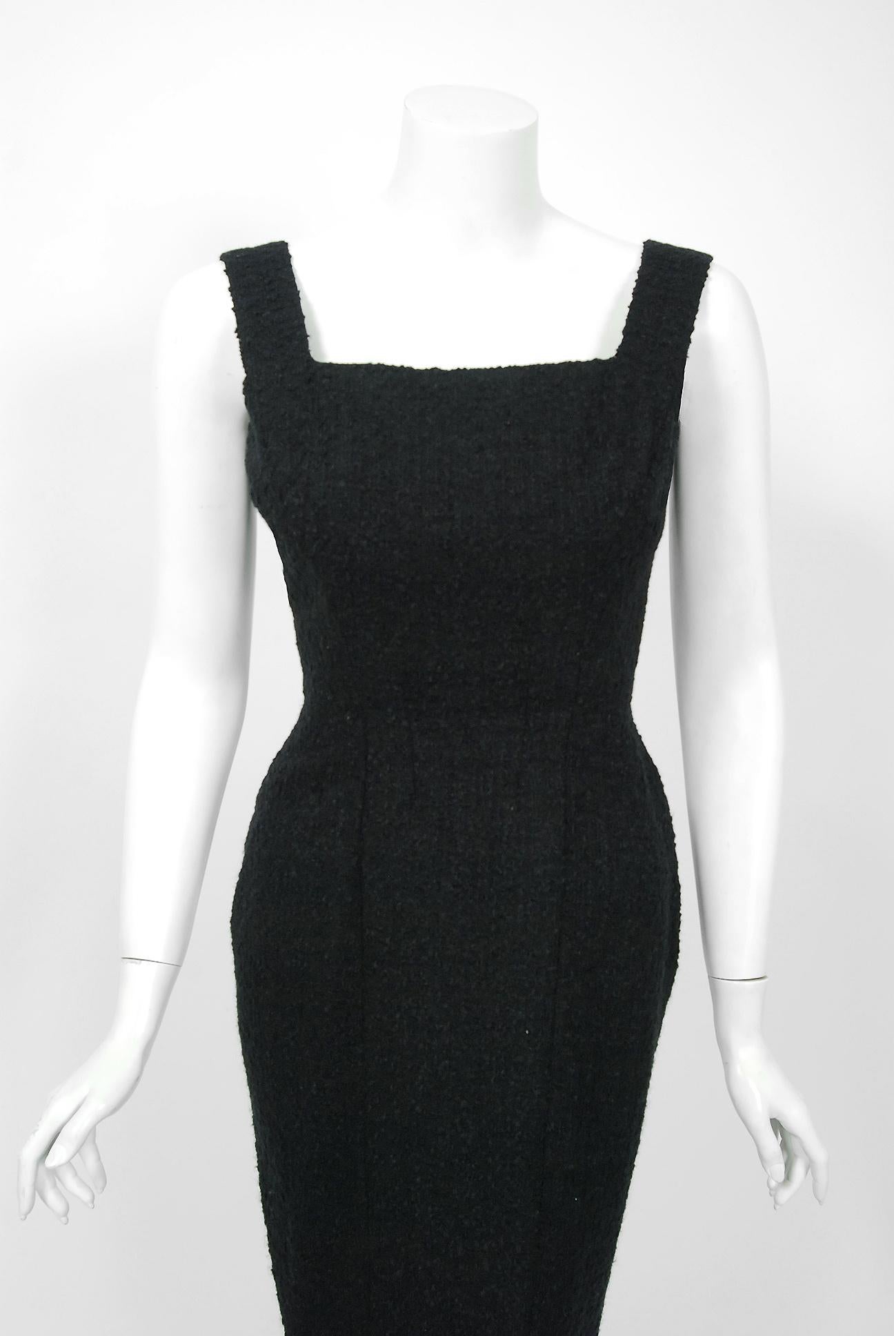 1952 Christian Dior Haute-Couture Wool Cocktail Dress and Double ...
