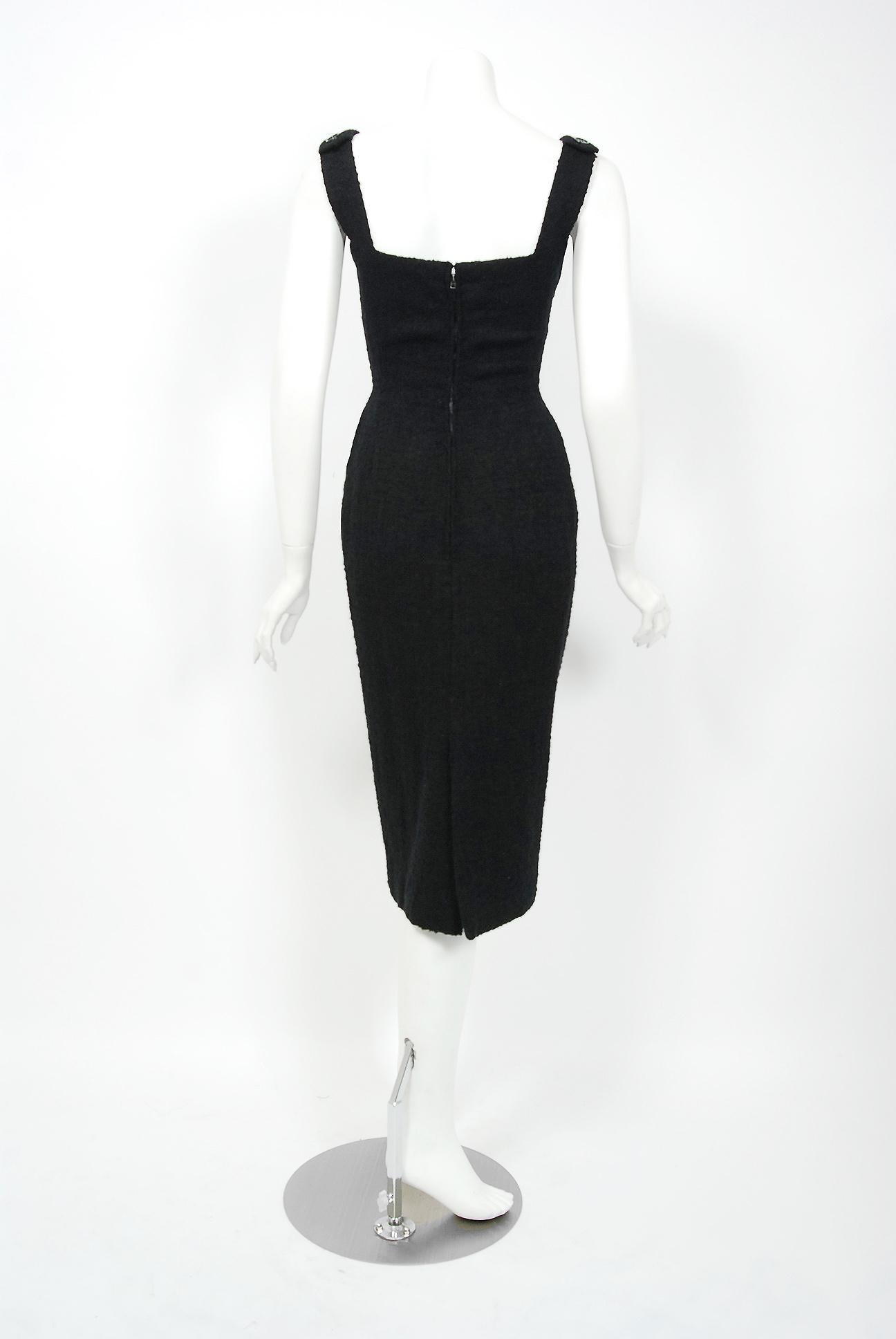 1952 Christian Dior Haute-Couture Wool Cocktail Dress and Double ...