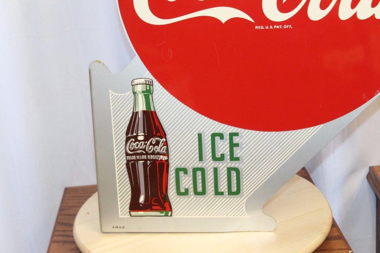 1953 Coca-Cola Vintage Metal Flange Sign For Sale at 1stDibs | coca ...