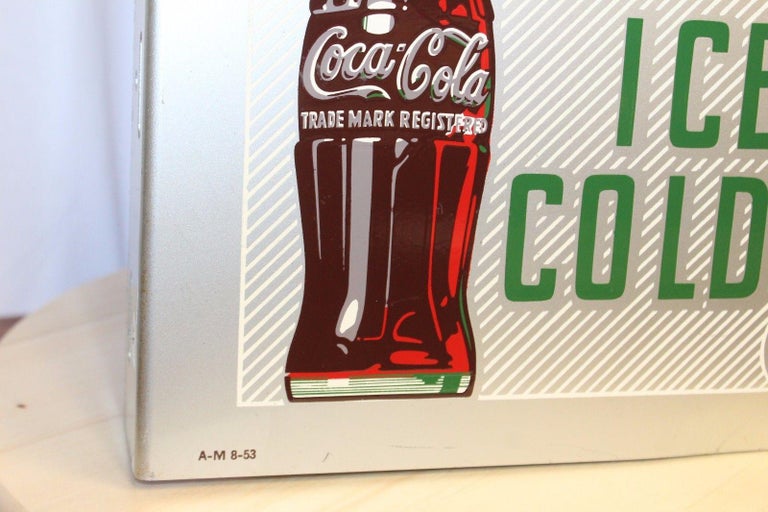 1953 Coca-Cola Vintage Metal Flange Sign For Sale at 1stDibs | coca ...