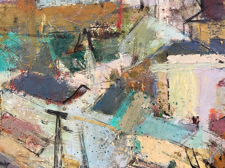 1953 Fran Lachman Original Abstract Oil Painting on Canvas For Sale at ...