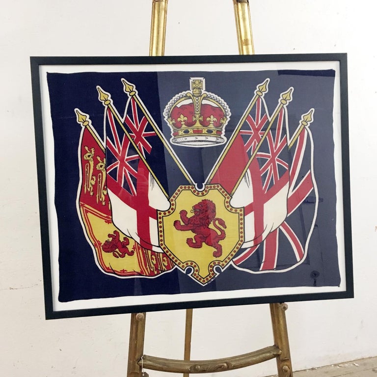 King George VI Coronation Framed Flag 1937 at 1stDibs | king george vi flag, coronation flag king
