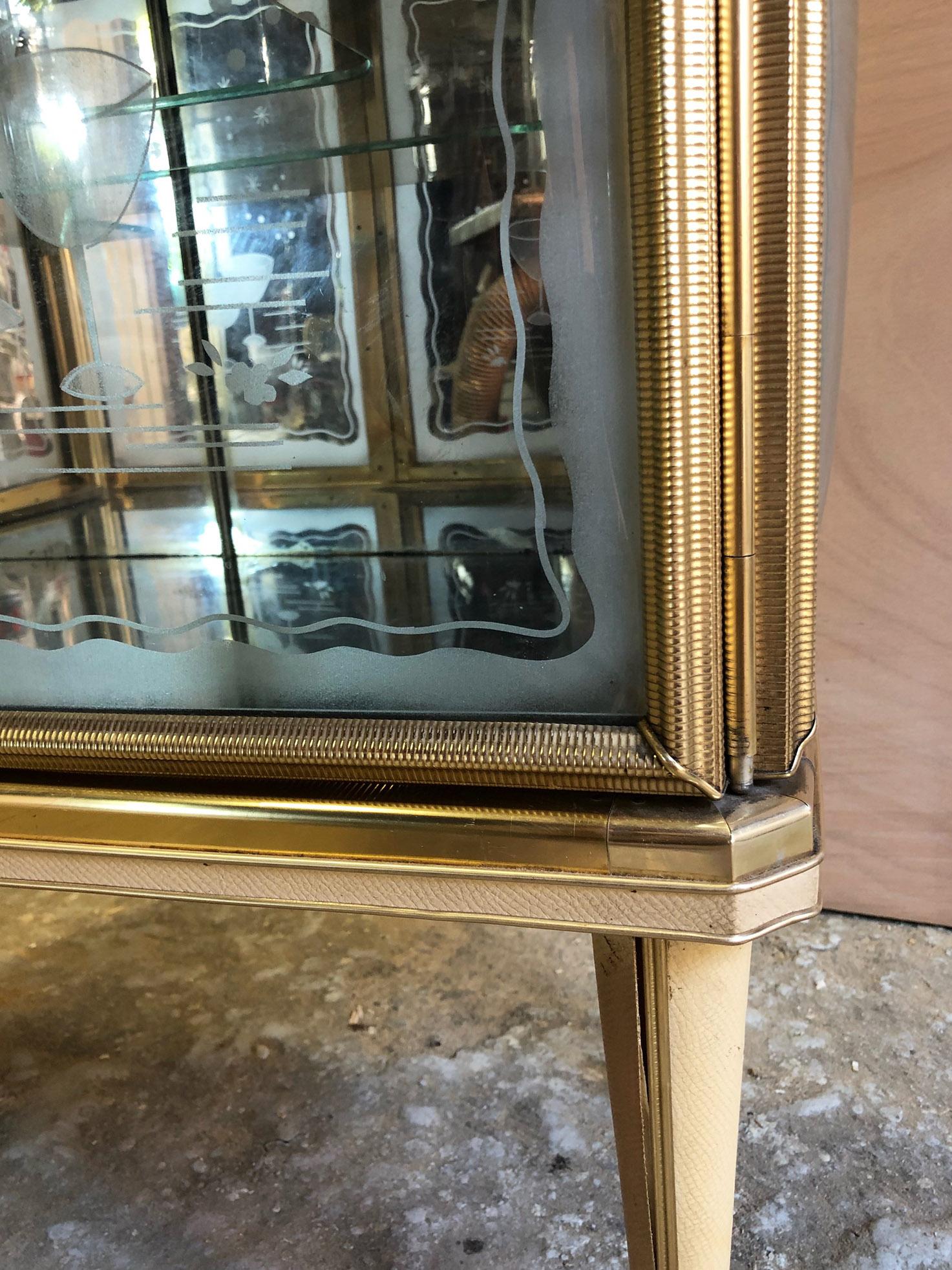 1953 Italian Cabinet Glass Umberto Mascagni Design rarity at 1stDibs