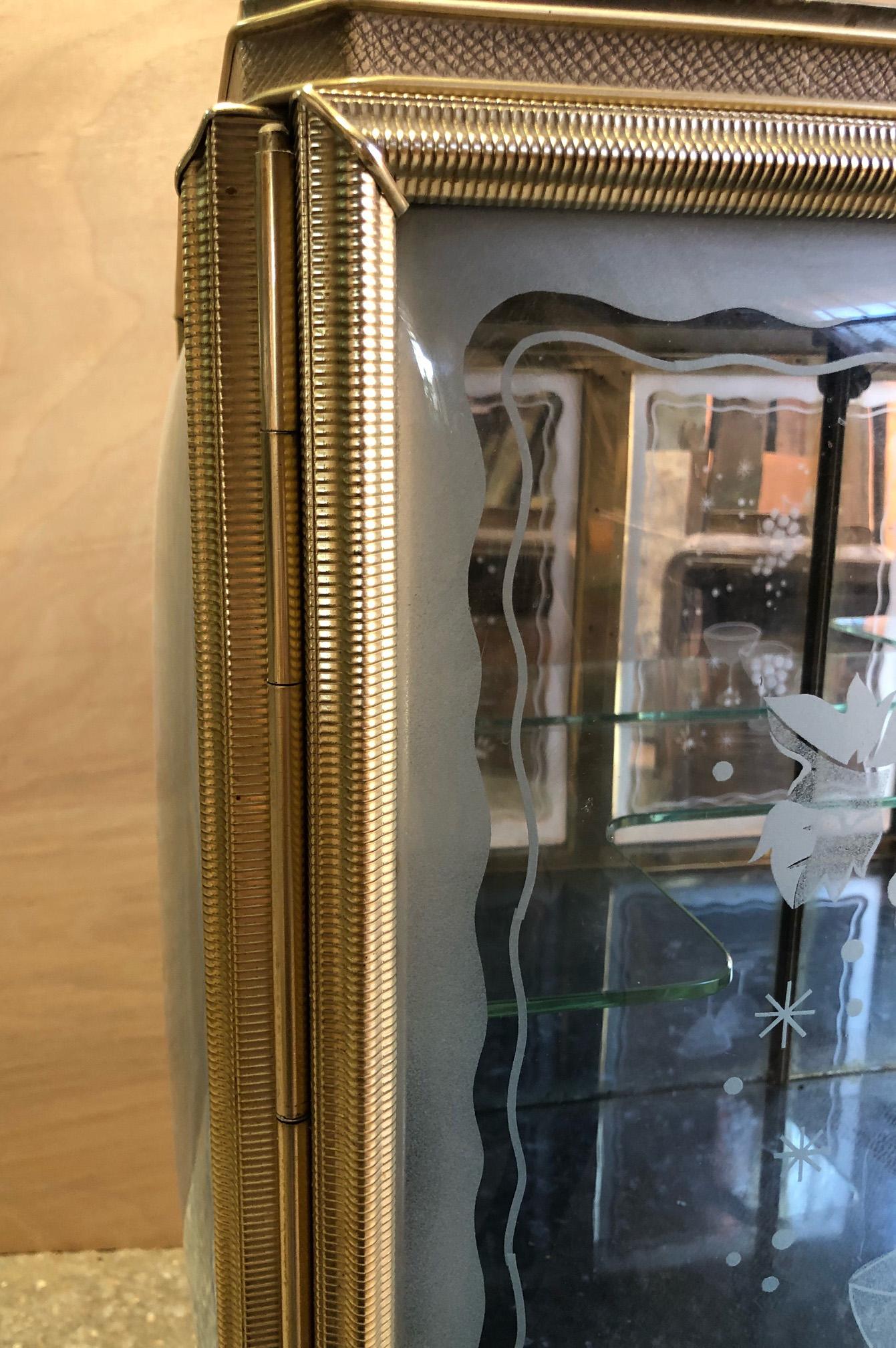 1953 Italian Cabinet Glass Umberto Mascagni Design rarity at 1stDibs