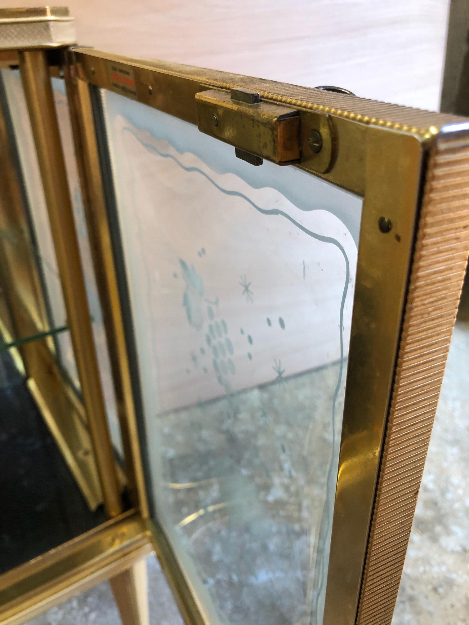 1953 Italian Cabinet Glass Umberto Mascagni Design rarity at 1stDibs