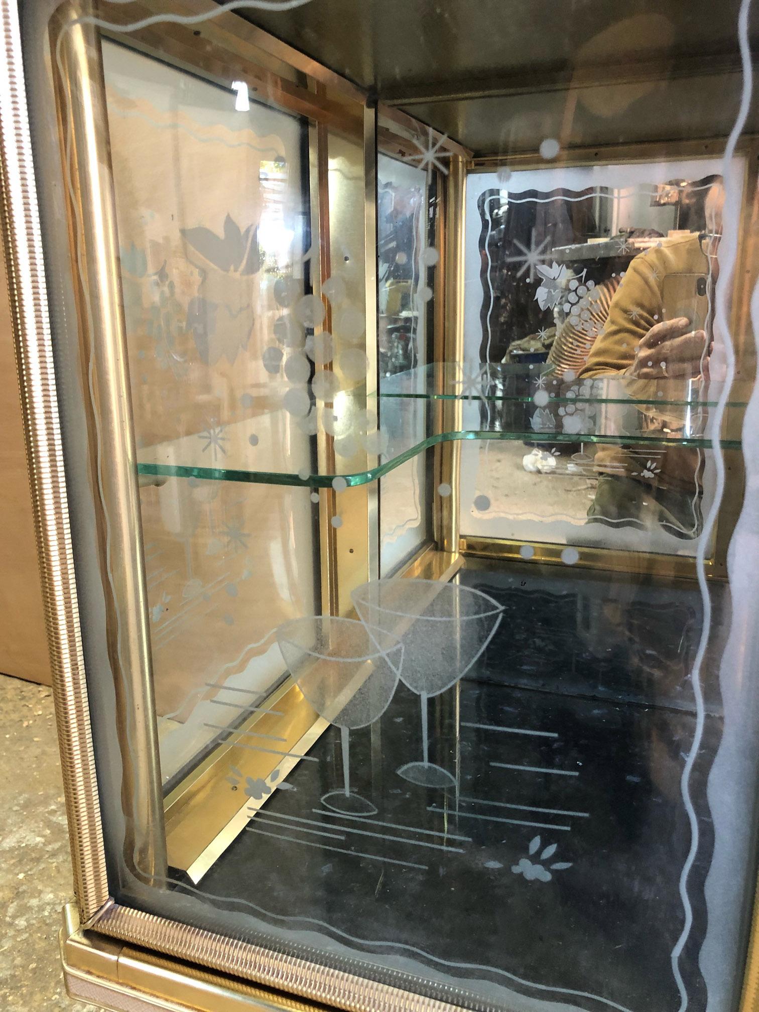 1953 Italian Cabinet Glass Umberto Mascagni Design rarity at 1stDibs