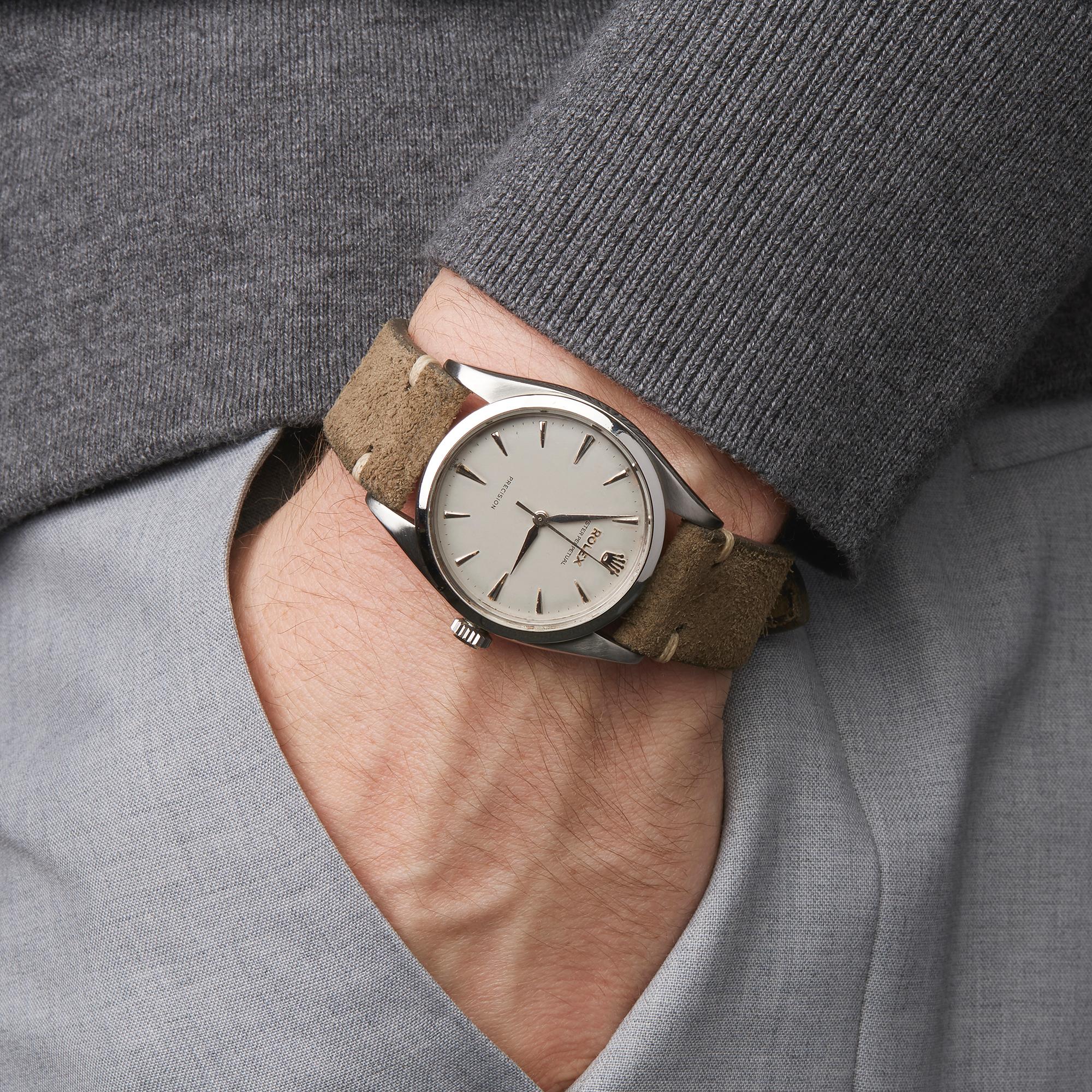 1953 Rolex Oyster Perpetual Stainless Steel 6150 Wristwatch at 1stDibs ...