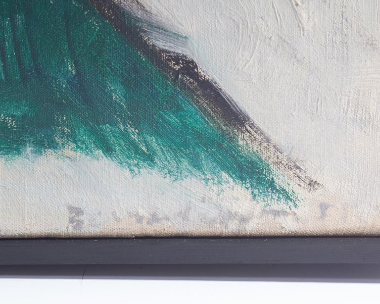 1955 Signed Abstract Oil on Canvas Painting by Bernard Dufour For Sale ...