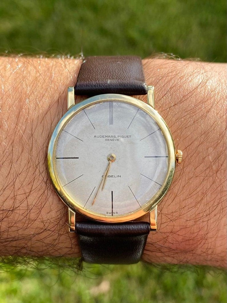 1956 AP Audemars Piguet "Calibre K2071" 18 Karat Gold Men’s Leather ...