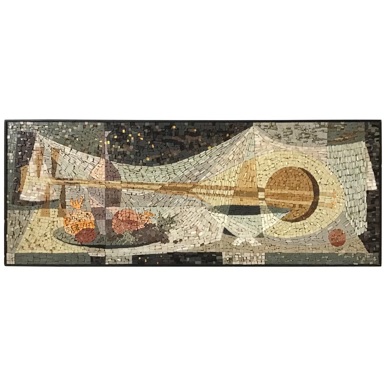 1956 Danny Toledo Mosaic Tile Abstract Still Life at 1stDibs
