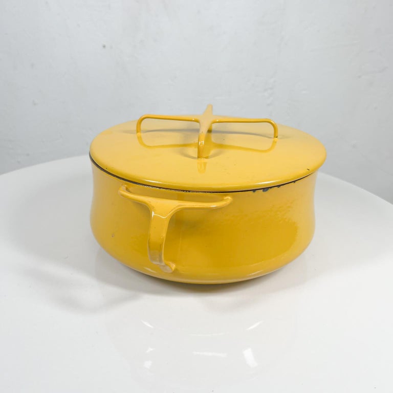1956 Dansk Yellow Enamelware Casserole Pot Trivet Jens Quistgaard ...