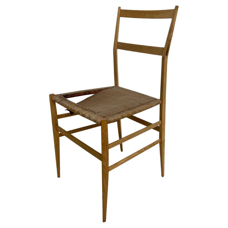 1957 Gio Ponti Delightful Vintage Superleggera Side Chair Model 646 ...