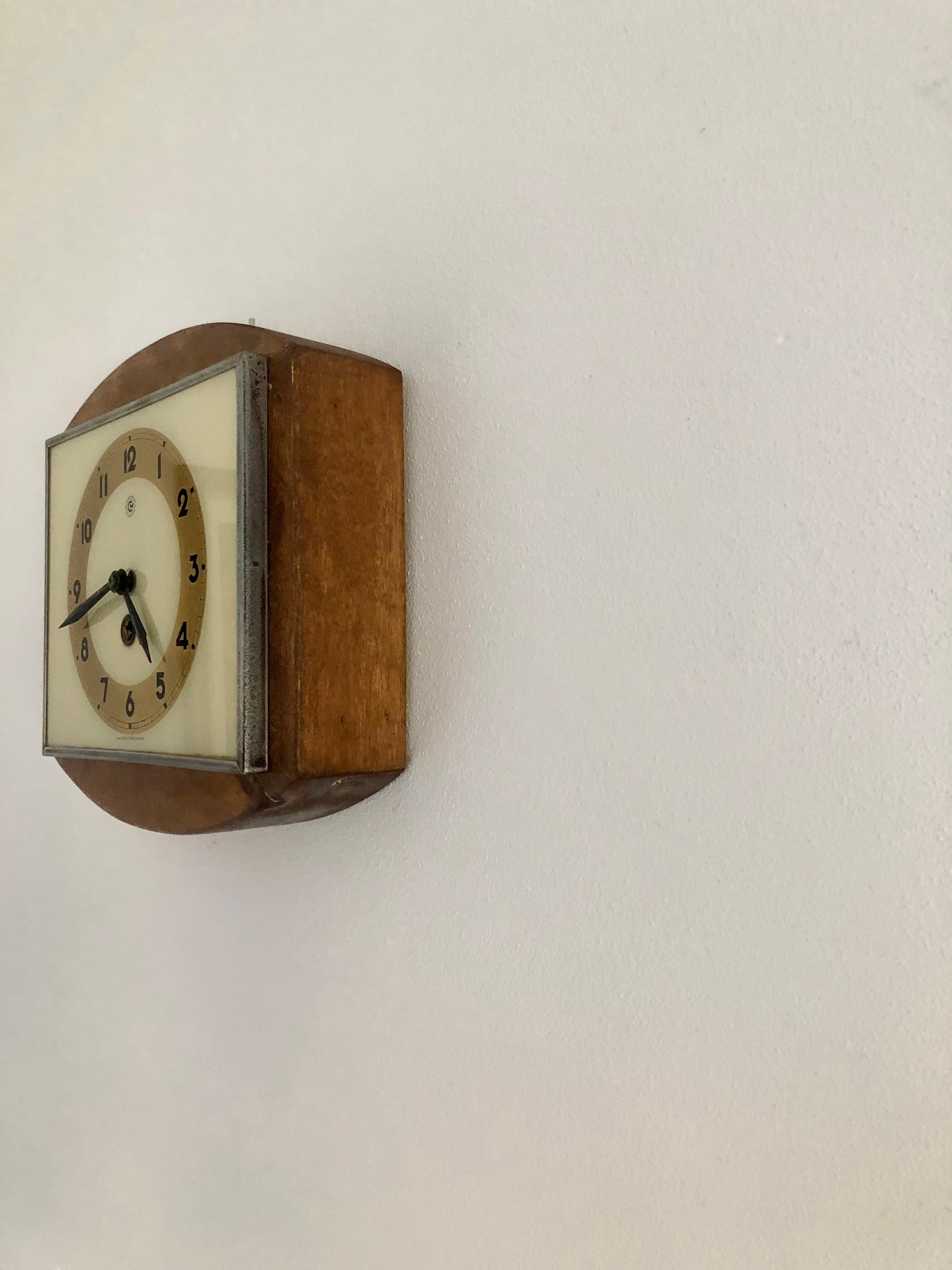 1957 Wall Clock Prim Czechoslovakia For Sale at 1stDibs