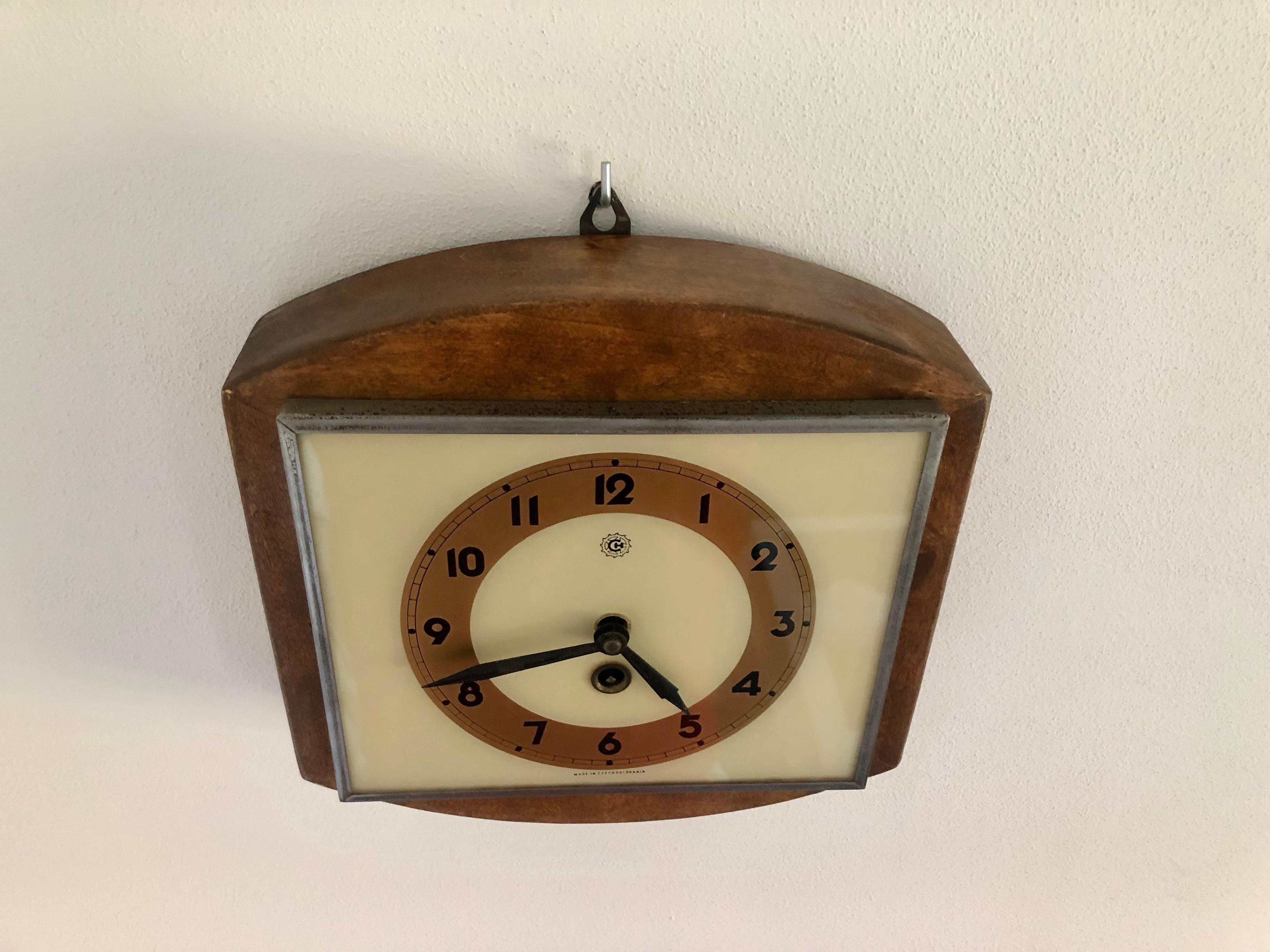 1957 Wall Clock Prim Czechoslovakia For Sale at 1stDibs