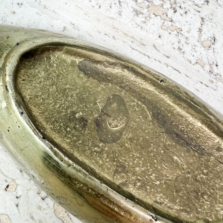 1958 Fish Ashtray in Brass and Malachite Pepe Mendoza Mexico For Sale ...