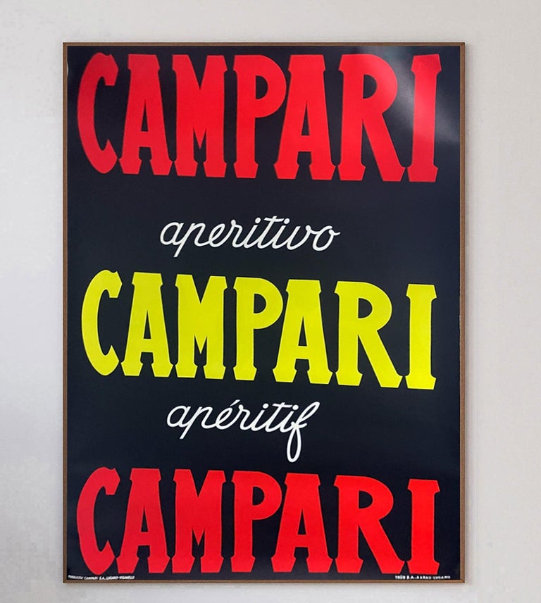 1959 Campari, Traub Original Vintage Poster For Sale at 1stDibs