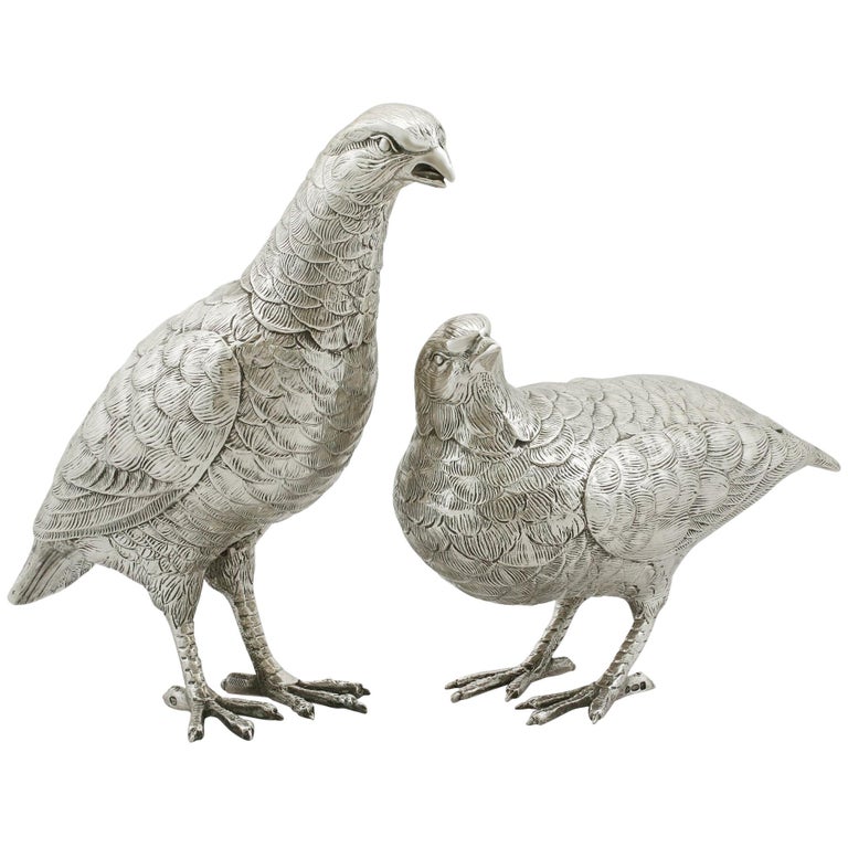 1959 Sterling Silver Table Birds at 1stDibs