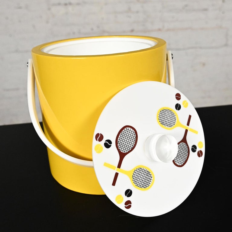MCM Morgan and Company Bucket Brigade Ice Bucket Yellow W/ Tennis ...
