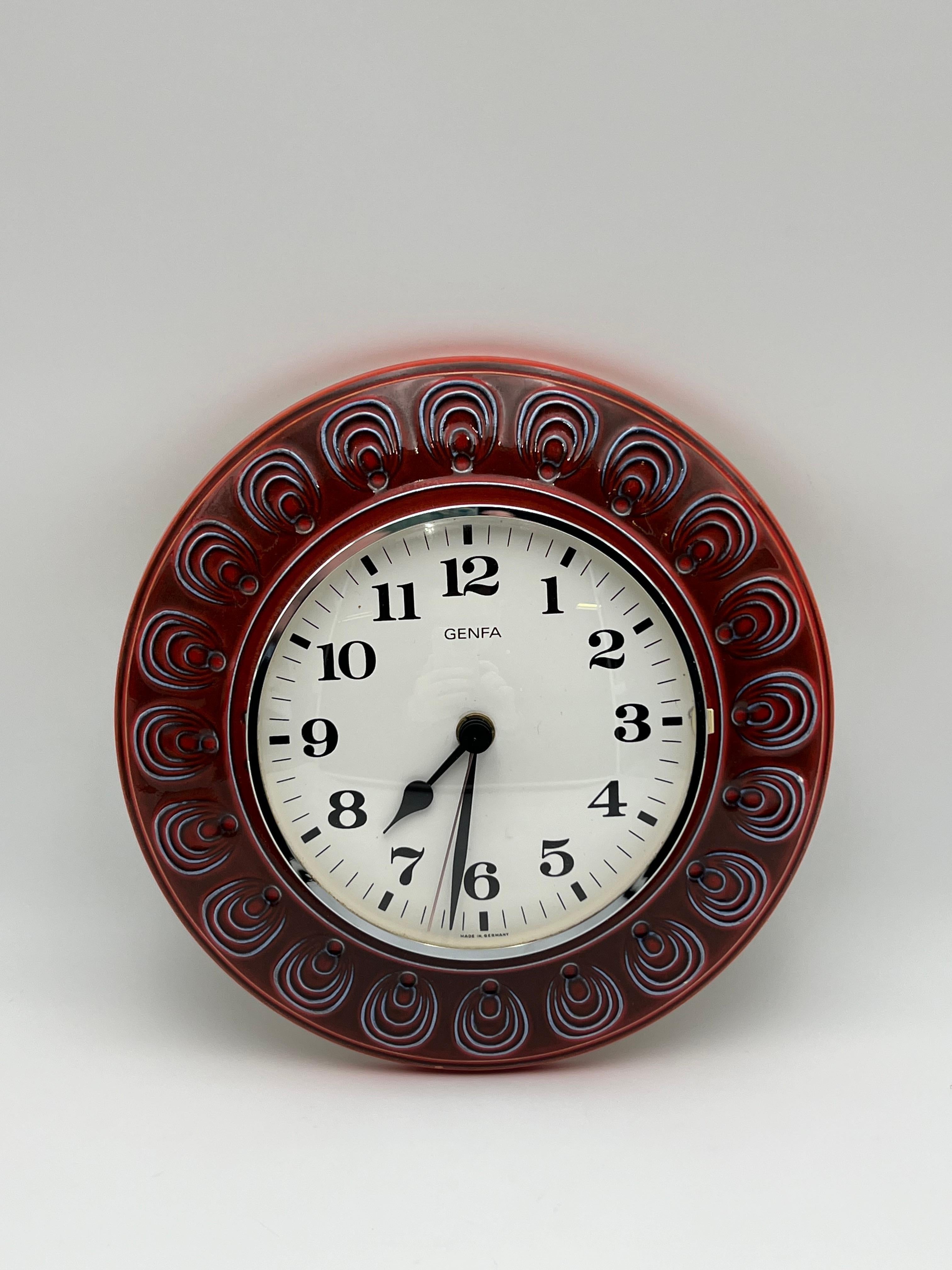 SOLD! - 1960/70s Swedish Mid-Century Modern Ceramic Wall Clock by Carl ...