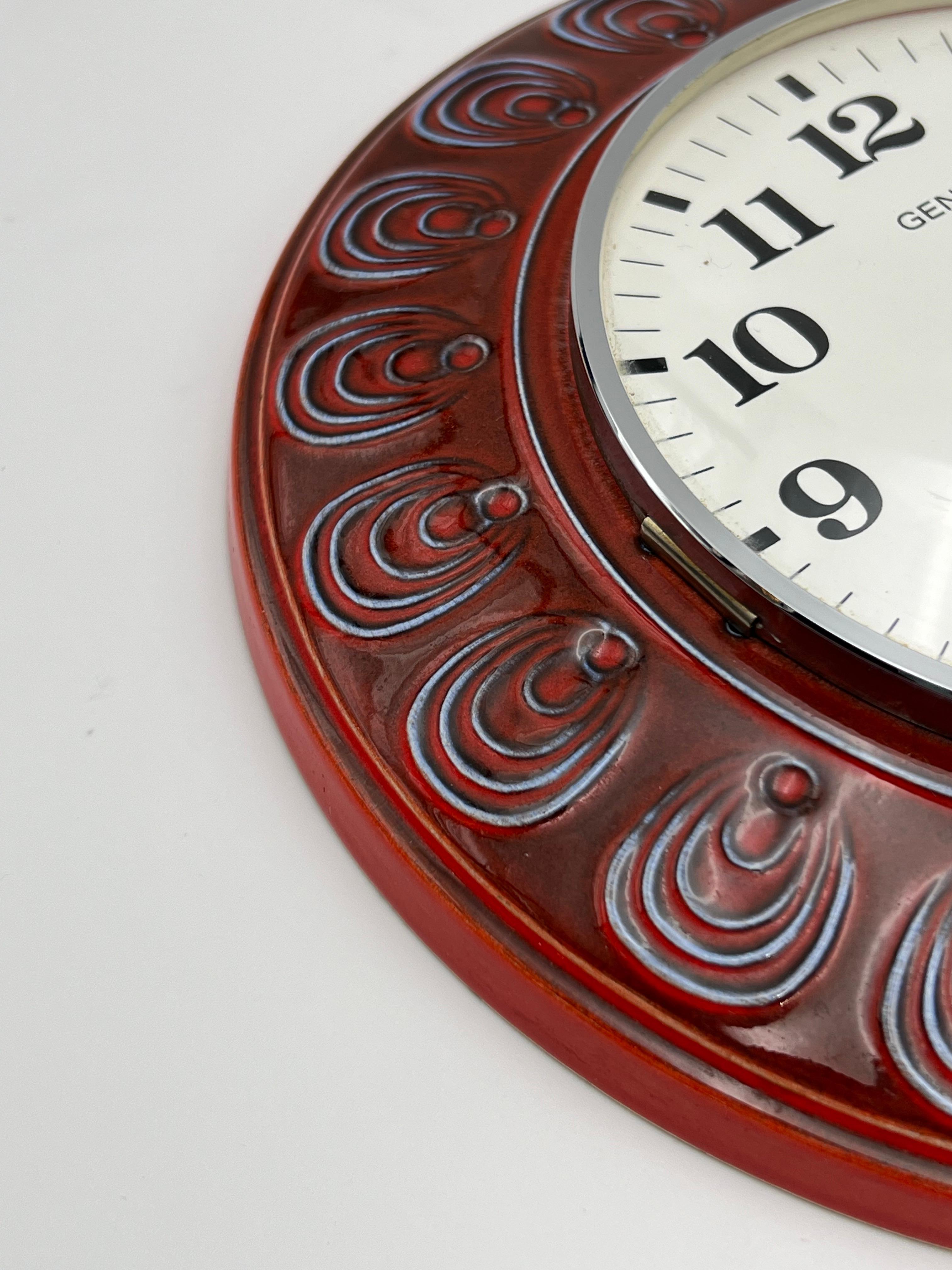 SOLD! - 1960/70s Swedish Mid-Century Modern Ceramic Wall Clock by Carl ...