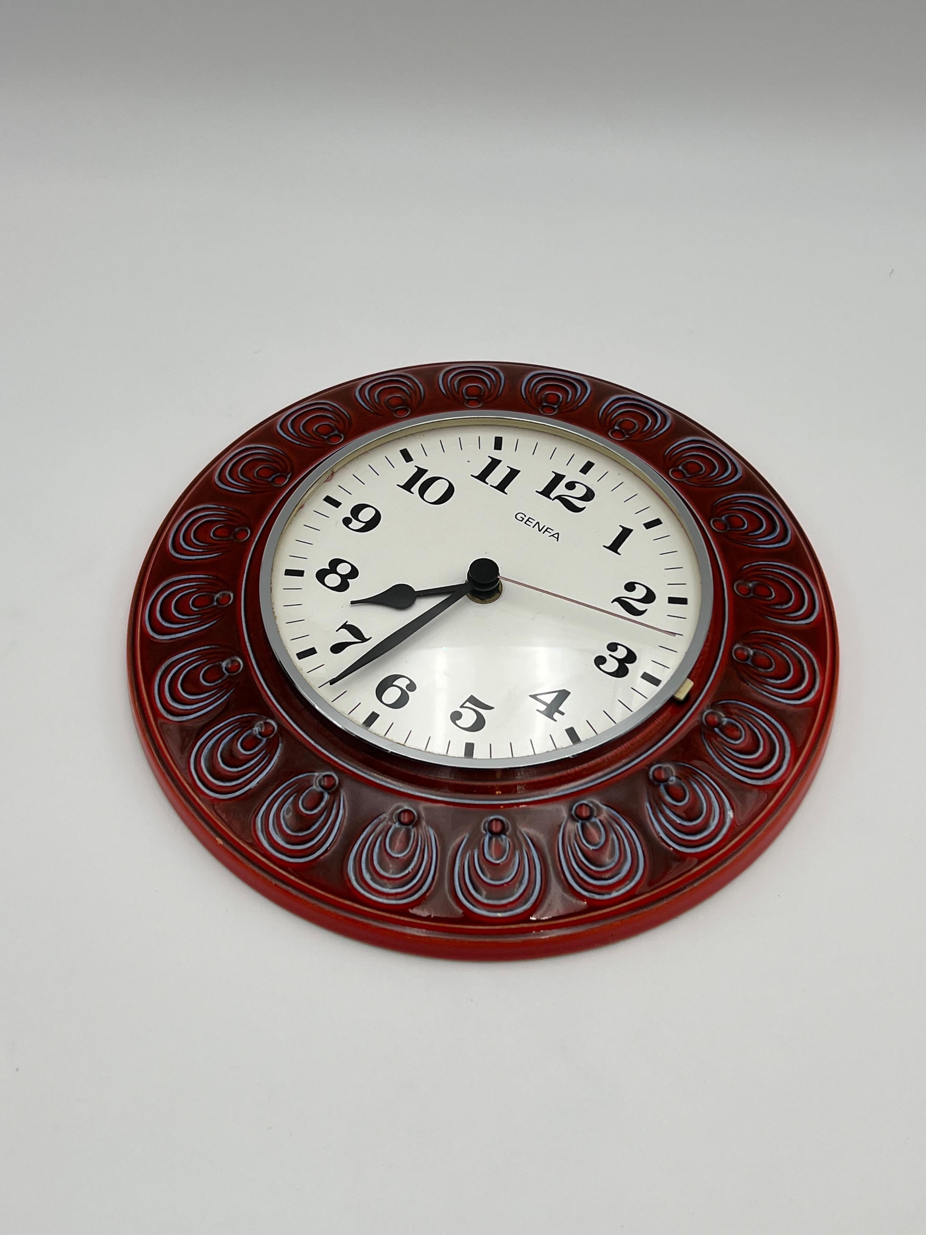 SOLD! - 1960/70s Swedish Mid-Century Modern Ceramic Wall Clock by Carl ...
