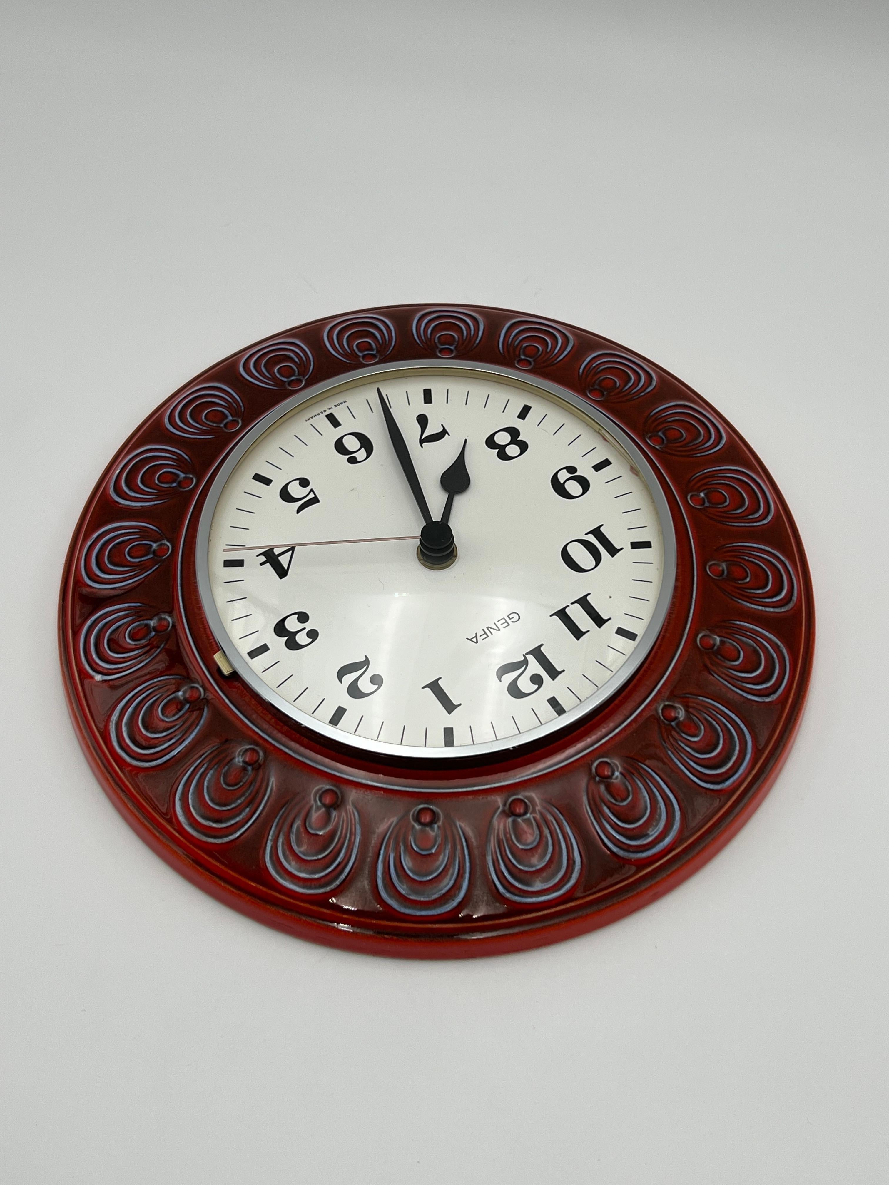 SOLD! - 1960/70s Swedish Mid-Century Modern Ceramic Wall Clock by Carl ...