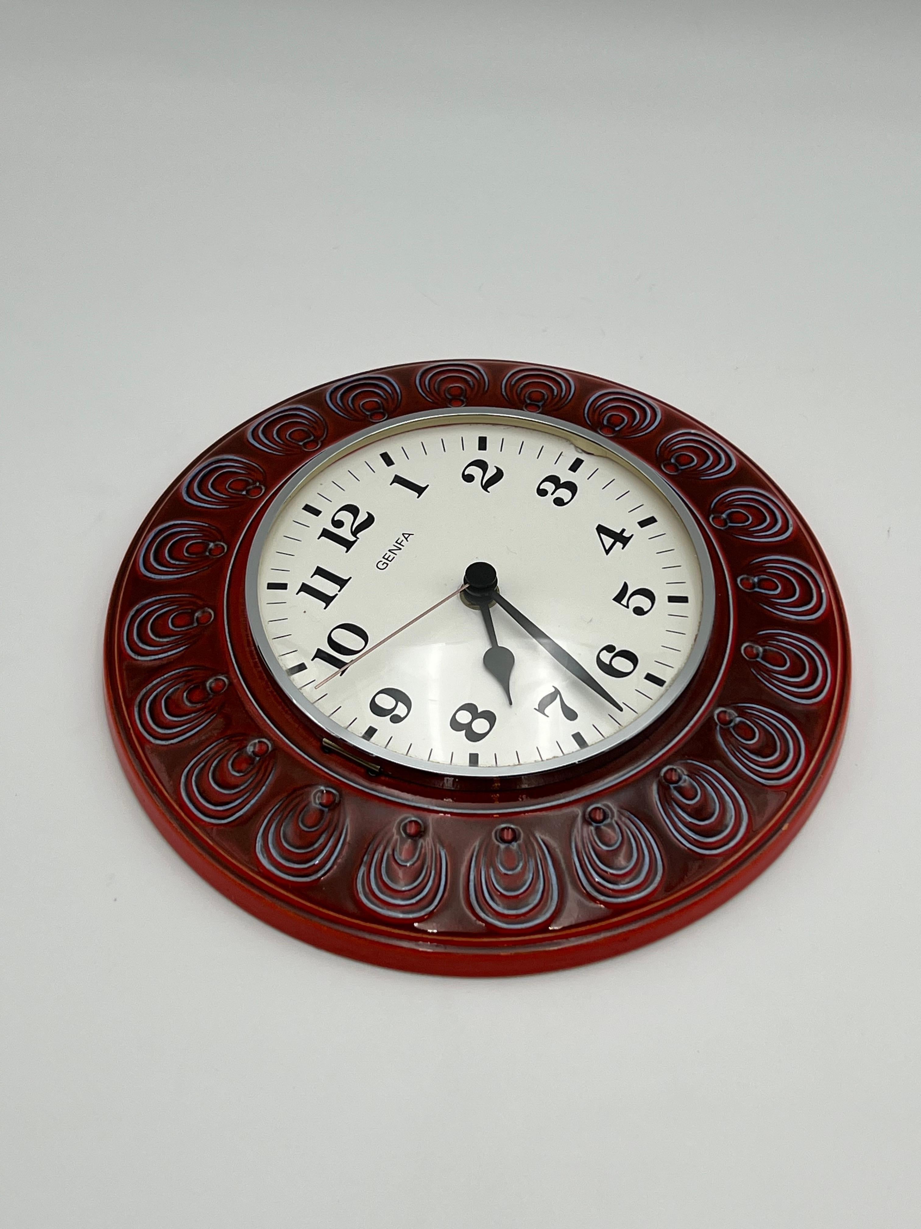 SOLD! - 1960/70s Swedish Mid-Century Modern Ceramic Wall Clock by Carl ...