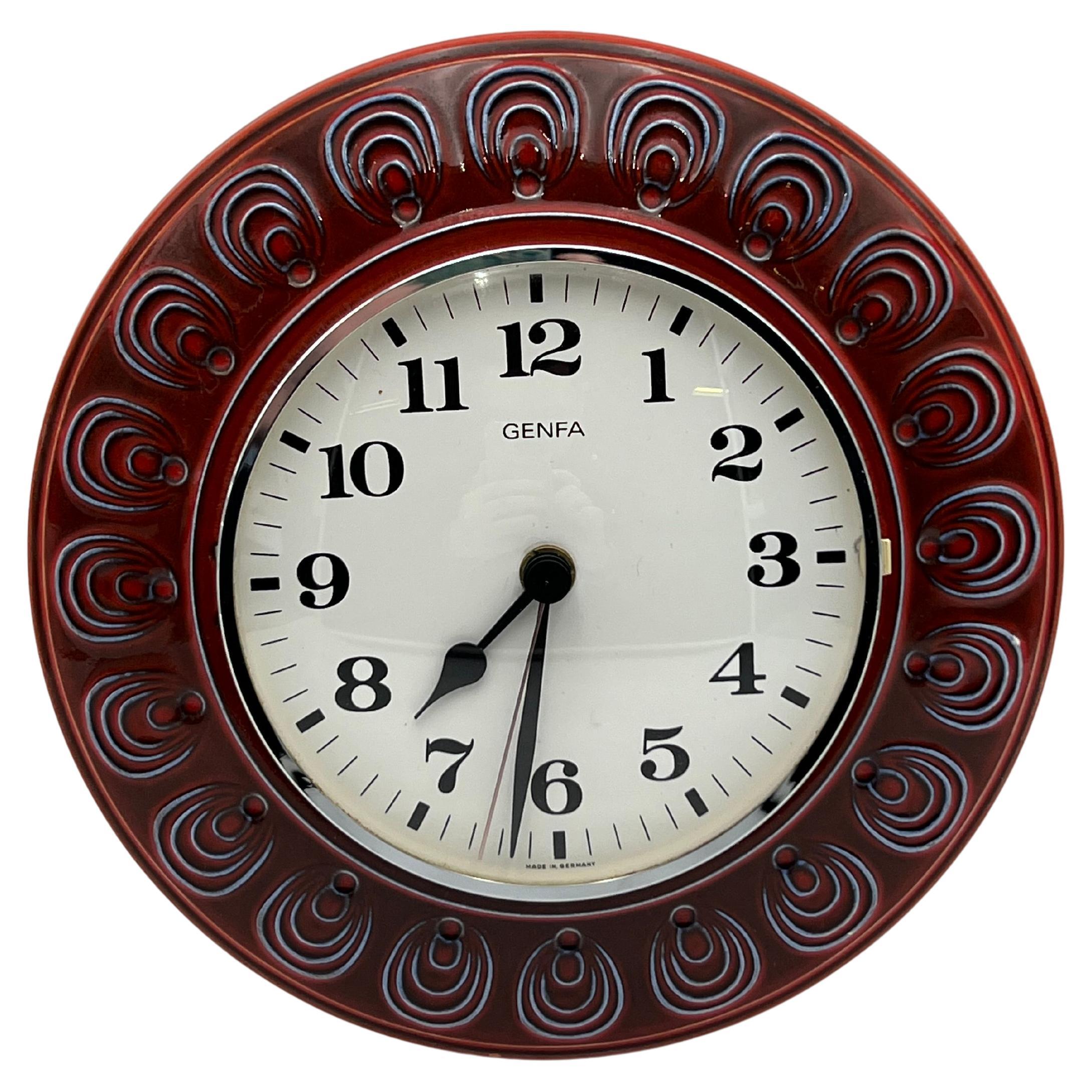 SOLD! - 1960/70s Swedish Mid-Century Modern Ceramic Wall Clock by Carl ...