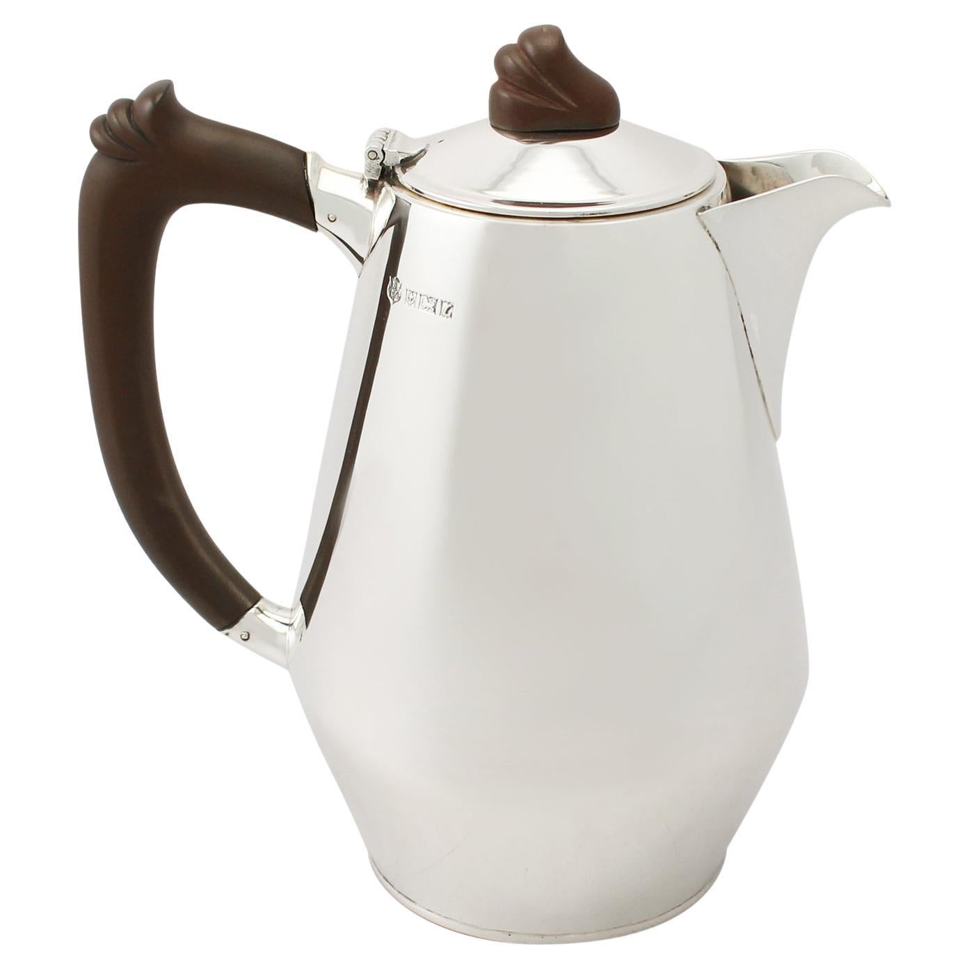 George III Silver Hot Water / Coffee Jug, Stand and Burner at 1stDibs