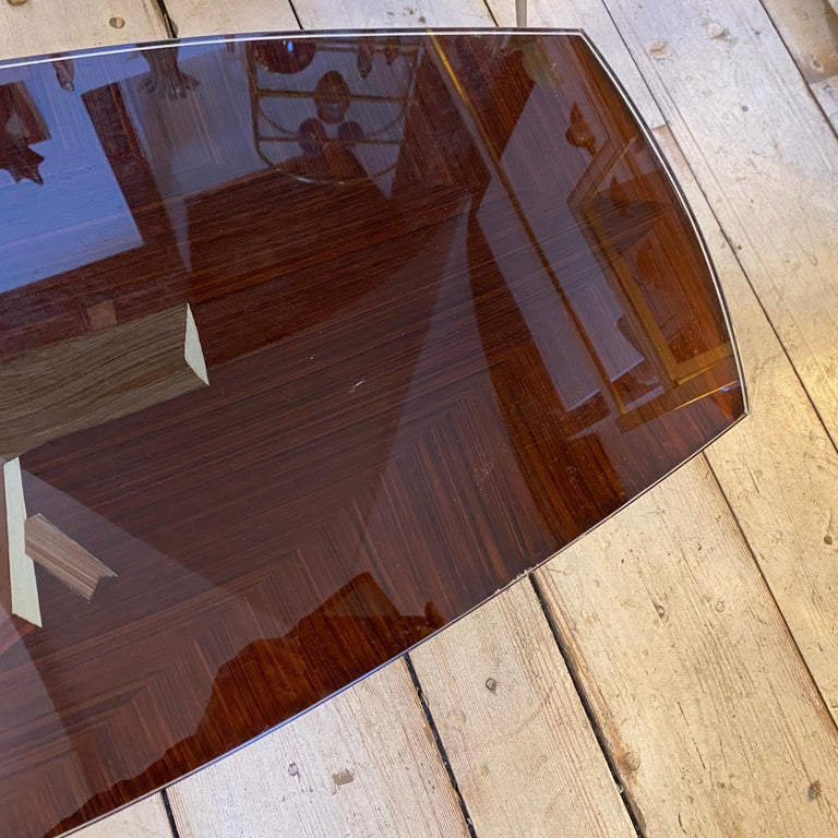 1960 Fontana Arte Style Mid-Century Modern Reverse Painted Glass Side ...