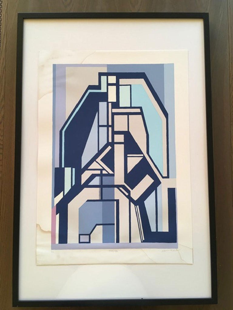 1960 Italy Mid-Century Mario Radice Abstract Print on Paper For Sale at ...
