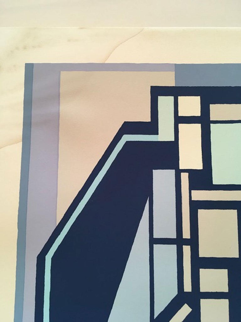 1960 Italy Mid-Century Mario Radice Abstract Print on Paper For Sale at ...