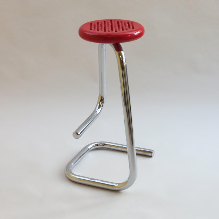 1960 K700 Red Chrome Paperclip Bar Stool Hugh Hamilton Philip Salmon ...