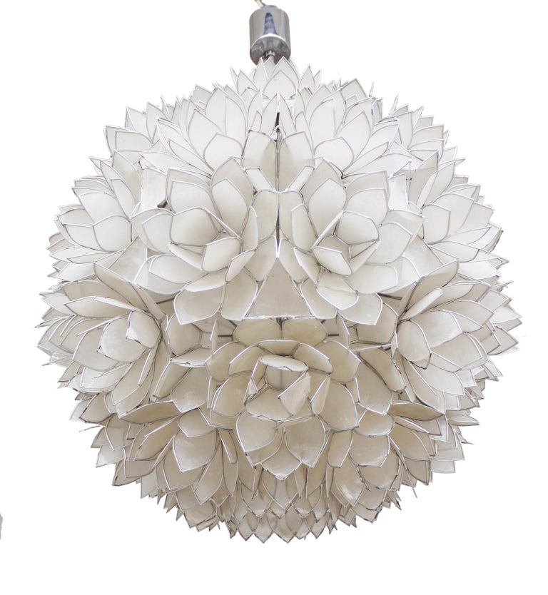 1960 Large Lotus Ball Chandelier Pendant Light For Sale at 1stDibs ...