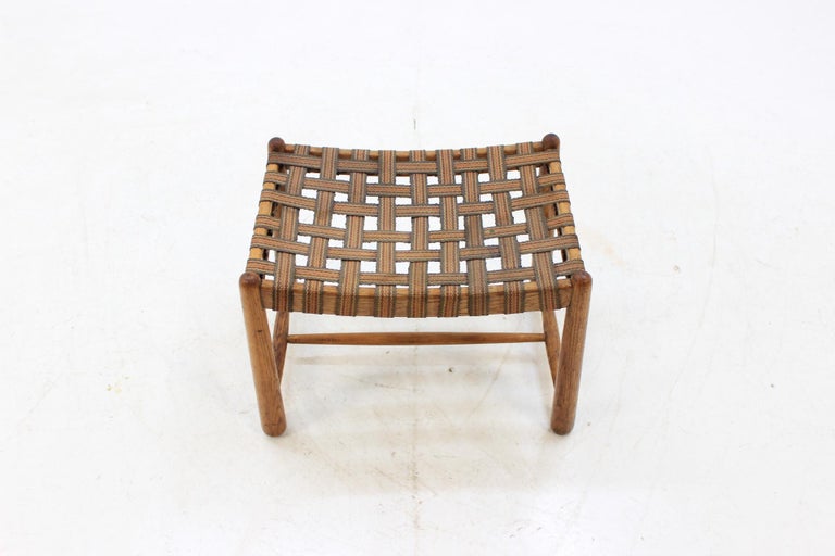 1960 Rare Oak Stool, Czechoslovakia For Sale at 1stDibs
