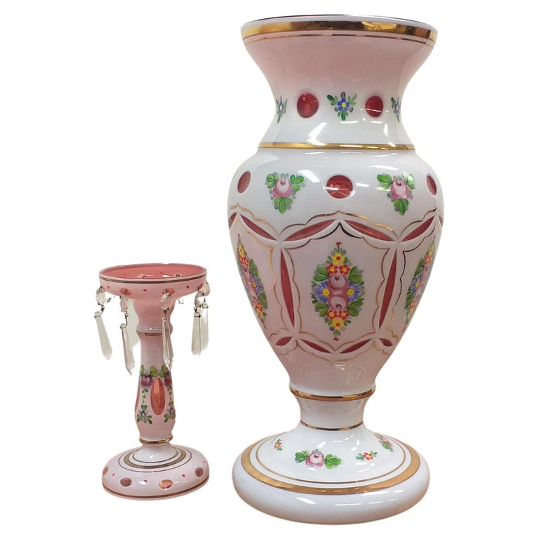 1960 Vase and candlestick, Czechoslovakia For Sale at 1stDibs