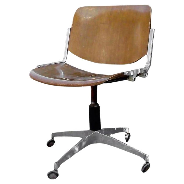1960 Vintage Office Chair Anonima Castelli, Giancarlo Piretti For Sale ...