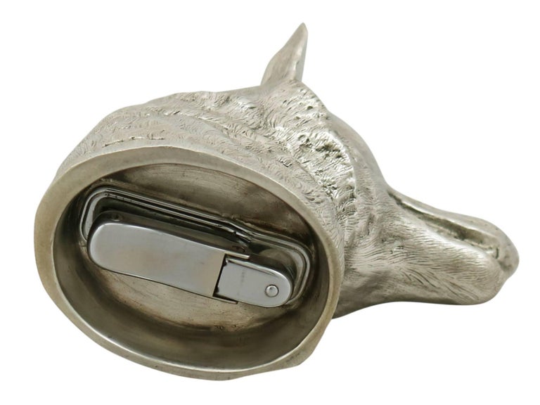 William Comyns and Sons Ltd 1960 Vintage Sterling Silver Fox Lighter ...