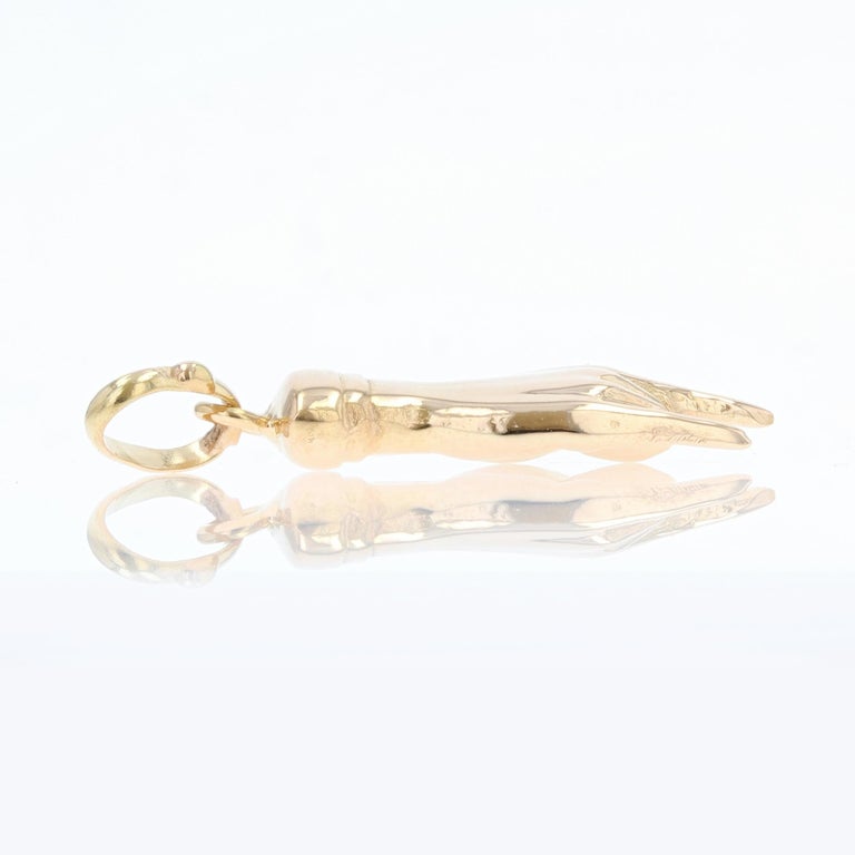 1960s 18 Karat Yellow Gold Devil Horns Charm Pendant For Sale at 1stDibs