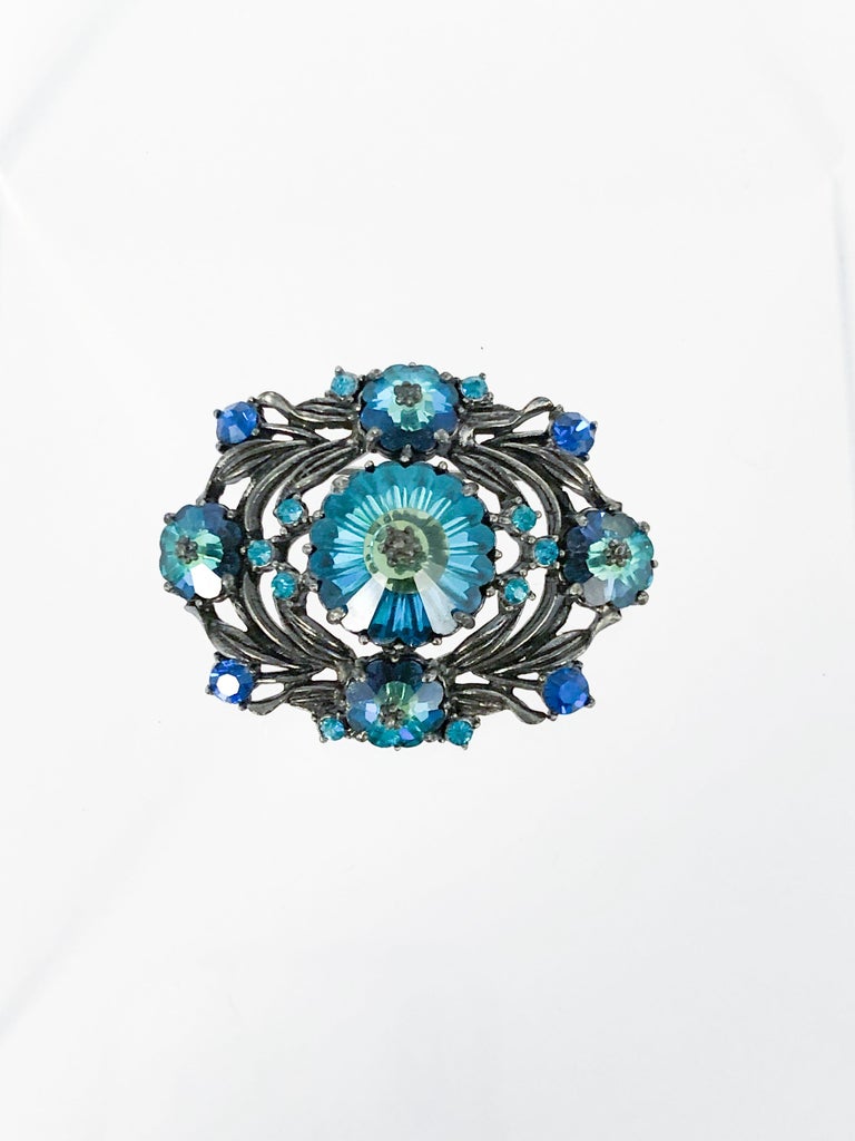 1960s/1970s Weiss Rhinestone Brooch at 1stDibs
