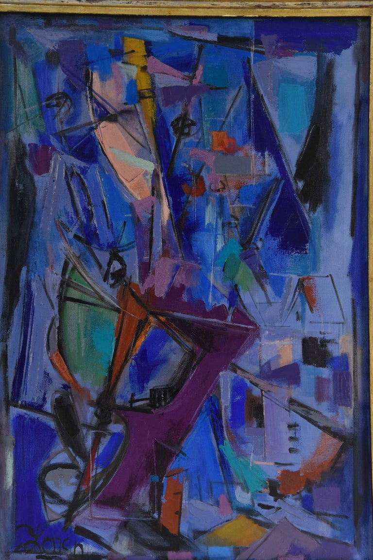 1960s Abstract Oil on Canvas Painting at 1stDibs