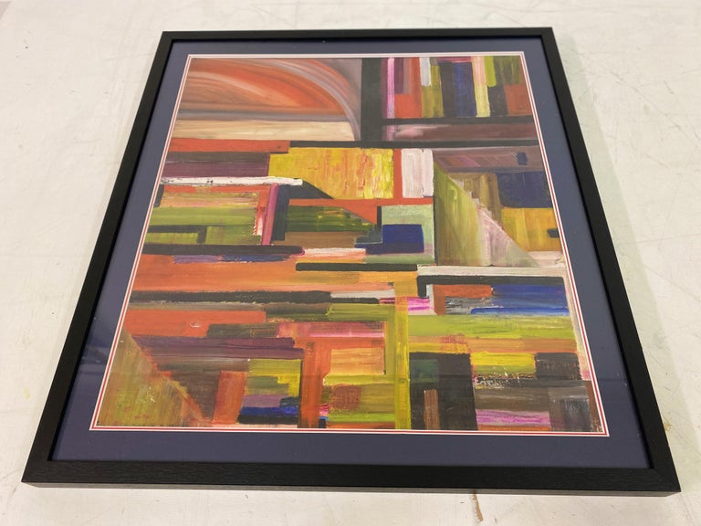 1960s Abstract Painting on Board For Sale at 1stDibs