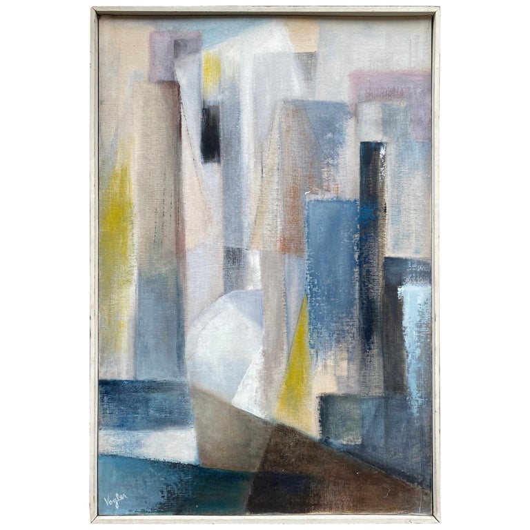 1960s Abstract Painting on Board at 1stDibs