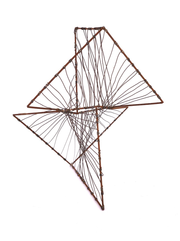 1960s Abstract String Wire Metal Kinetic Sculpture at 1stDibs